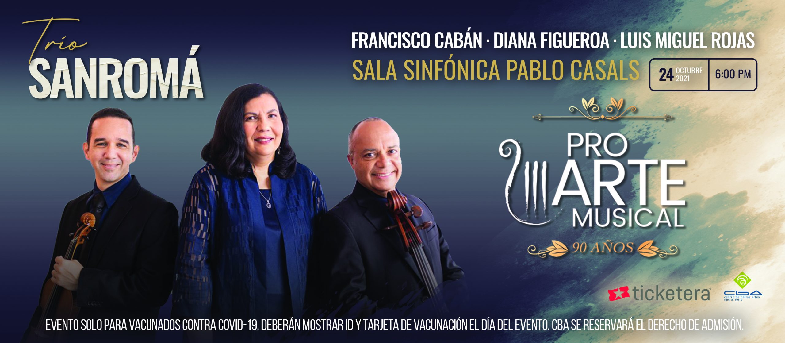 Pro Arte Musical presenta en concierto al Trío Sanromá como parte de su ...